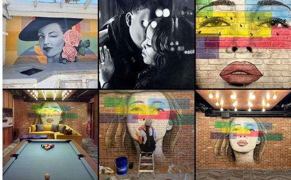 Design rendering with finished mural image by Art By Presa in Los ...