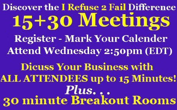 DISCOVER THE 15+30 MEETING DIFFERENCE! by I Refuse 2 Fail.com in Miami, FL - Alignable