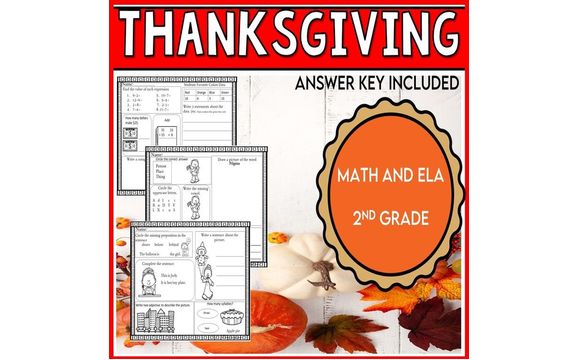 Thanksgiving Activities For 2nd Grade By It Takes A Village Learning 