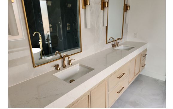 Calacatta & Carrara Quartz Countertops By The Sq Ft by VIP Granite in ...