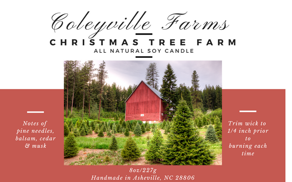 Christmas Tree Farm Soy Candle by Coleyville Farms in Asheville, NC ...