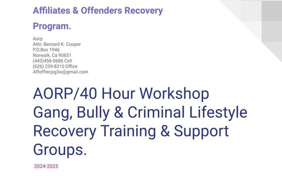Gang, Bully & Criminal Lifestyle Recovery Training & Support Groups by ...