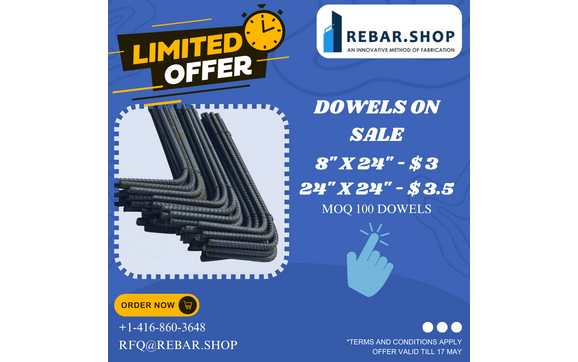 Rebar Dowels and Rebar Fabrication by Ontario Rebar in Markham, ON - Alignable