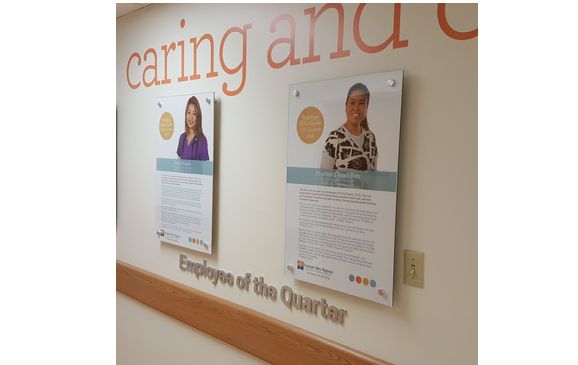 changeable photo award frames 20 x 30 mounted with standoffs by Stanco ...