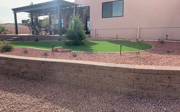 Retaining Walls by Hacienda del ray landscaping in Prescott Valley, AZ ...