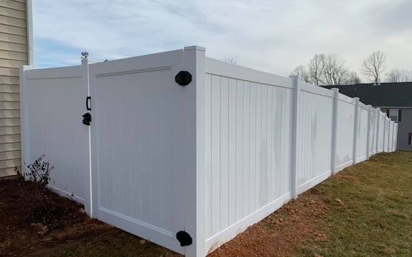 White Vinyl Fence by Mike and Blake’s Decks Fences and Sheds in ...