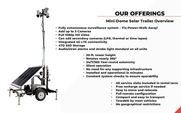 Solar camera trailers by USSV Security in Dallas, TX - Alignable