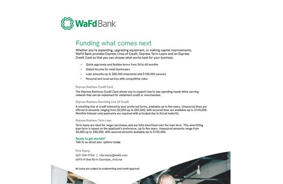 WaFd Bank Express Products by WaFd Bank in Glendale, AZ - Alignable