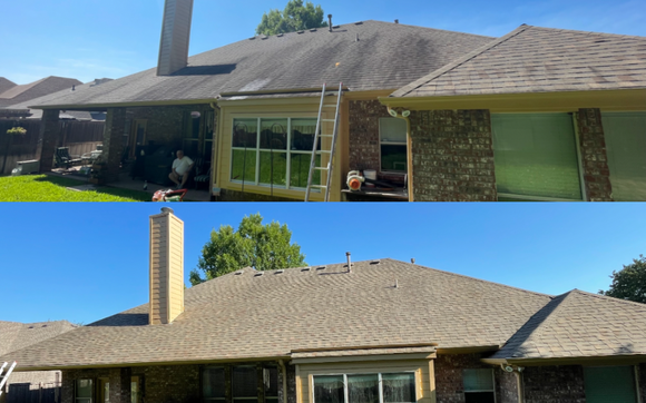 Roof soft wash cleaning by DFW Perfect Wash Services LLC in Houston, TX ...