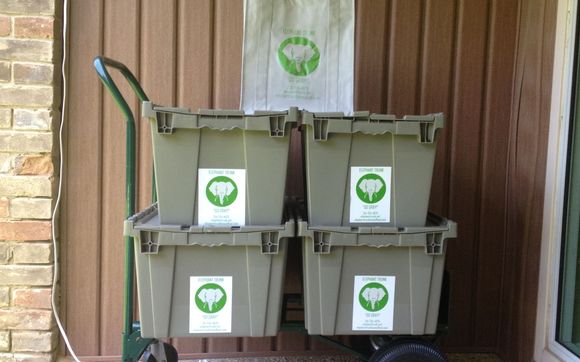Here is a picture of our boxes by Elephant Trunk Moving Supplies in ...