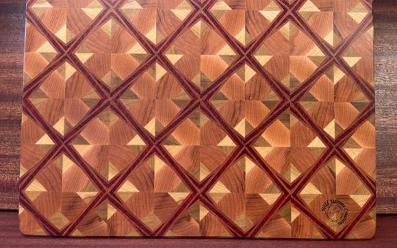 Helical weave end-grain cutting board by Wild Jasmine Creations in ...