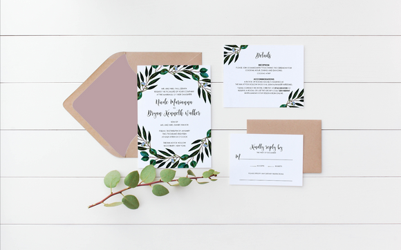 Unique Wedding Invitation Design by Dina Riddle Design in Austin, TX ...