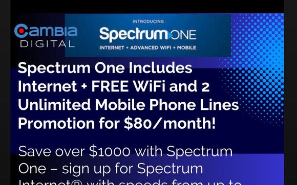 $80 Spectrum Plan by Samantha McKinney (Representive of Cambia Digital ...