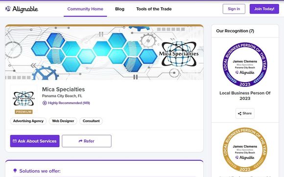 Get Aligned with Alignable by Mica Specialties in Panama City Beach, FL - Alignable