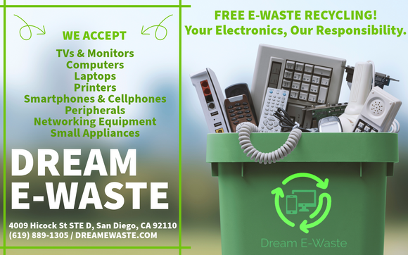Dream Electronic Recycling FREE E-WASTE DROP OFF \ PICK UP - Alignable