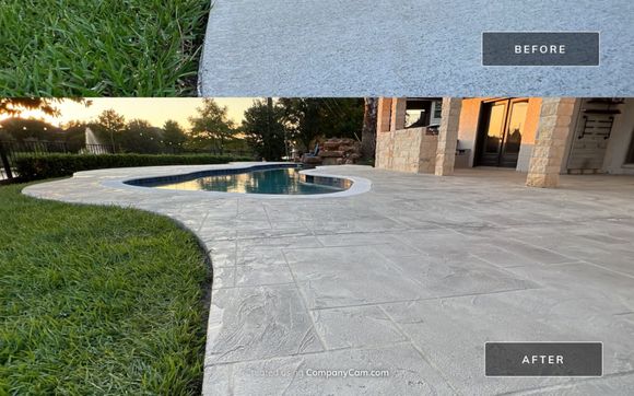 Limestone pool deck by CBG Concrete in Houston, TX - Alignable