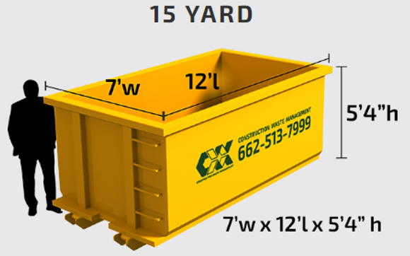 15 Yard Dumpster by Construction Waste Management in Oxford, MS - Alignable