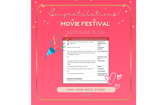 Congratulations! Movie Festival 2024 - All Students Got Superior Plus ...