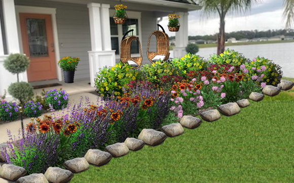 Realistic Outdoor Living Designs by Fascinating Floral Designs in ...