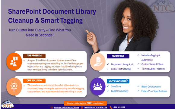 Get More from Microsoft Copilot with SharePoint document Library cleanup & smart tagging by NTC ...