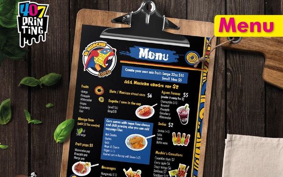 Menus by 407 Printing in Orlando, FL - Alignable