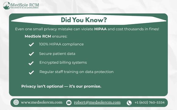 🔒 MedSole RCM is HIPAA Compliant by Medsole RCM, LLC in Mesa, AZ ...